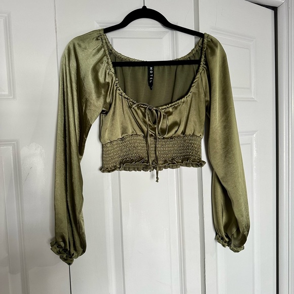 Motel Rocks | Tops | Motel Satin Crop Top | Poshmark